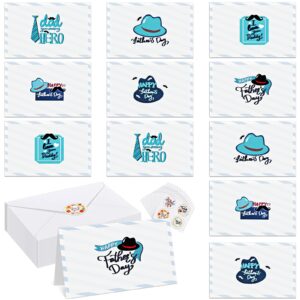 lincia 24 sets father's day card happy father's day greeting cards with envelopes and stickers 5.9 x 3.9 inch 6 assorted father's day note card for dad father's day birthday gifts favors