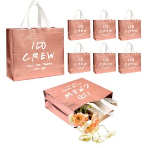 bride tribe bridesmaid gift bags 8 pack bachelorette party bag bride tribe shower bag bridal party favor team bride foldable party favor gift bags for bridesmaid, wedding, party