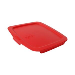 Pyrex C-222-PC 2qt and C-233-PC 3qt Red Easy Grab Plastic Replacement Lids, Made in the USA