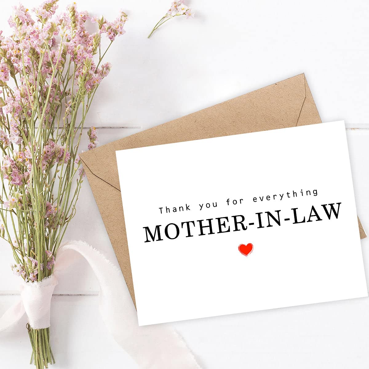 Thank You For Everything Mother-In-Law Card - Thank You Card - Mother-In-Law Card - Mother's Day Card- Card For Her- Greeting Card For Birthday-Anniversary - Note Card- Thank You For Everything Card