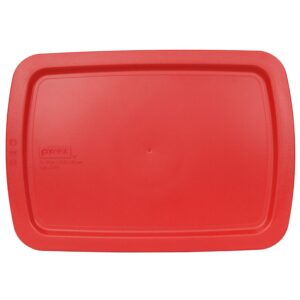 Pyrex C-222-PC 2qt and C-233-PC 3qt Red Easy Grab Plastic Replacement Lids, Made in the USA