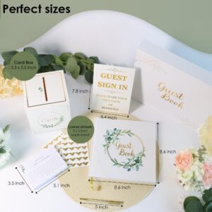 Arciia Wedding Guest Book - Polaroid Guest Book for Wedding with 48 Self-Adhesive Photo Corners & 50 Cards, Guest Book Wedding Reception, Graduation Guest Book, Wedding Guestbook, or Retirement Guest Book.