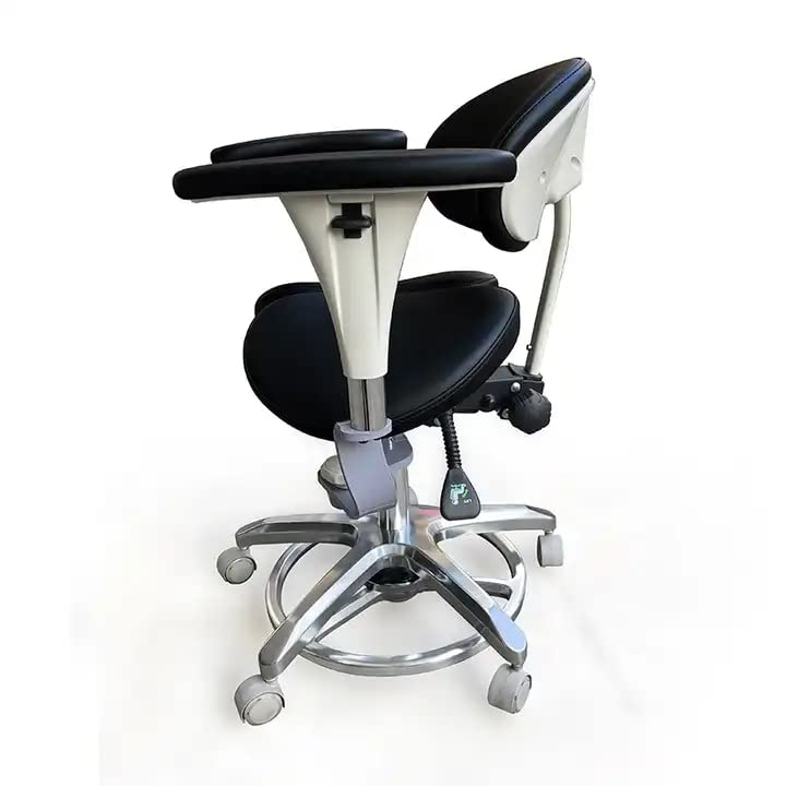 EUSONYSU Dental Furniture Dynamic Microscope Stool with Foot Controlled Dentist Stool