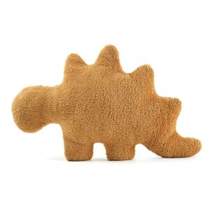 nxchizs dino nugget pillow plush, funny chicken nugget plushie birthday gift, dino decorative throw pillow for kids room decor, dinosaur stuffed animal idea birthday gift for teens kids and adult