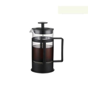 french press coffee maker espresso and tea maker with triple filters stainless steel plunger and heat resistant borosilicate glass(350ml)