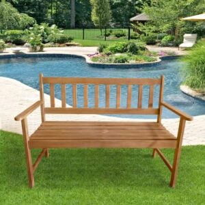 niamvelo park benches for outside, 3-person garden bench, rustic two person loveseat chair, porch bench furniture memorial benches made of poly lumber, patio bench suitable for all weather, 705 lbs