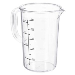 patikil graduated beaker, 500ml pc plastic liquid measuring cup double sided graduations with handle and spout for lab kitchen home