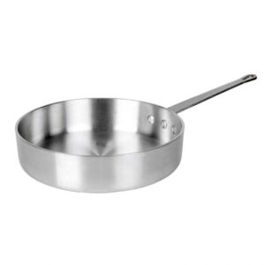 truecraftware- 5 qt. aluminum sauté pan 3.5mm thickness- cooking pan chef cooking pan frying pan skillet for home and restaurant cookware nsf certified dishwasher safe