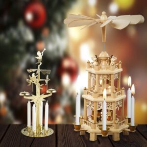 20 pcs Candles for Christmas Tree - Angel Chime Decorations - Christmas Pyramids Carousel - Magic Ritual Spell - 4-inch X 0.5-inch Diameter (20 pcs, White)