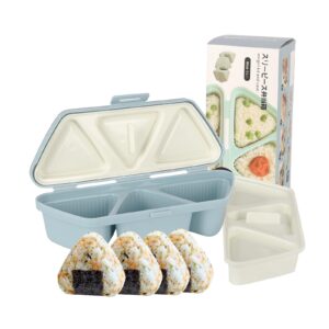 hibilder 6 in 1 onigiri mold triangle sushi mold once quickly make 6pcs sushi - multifunctional rice ball mold for making and storing sushi