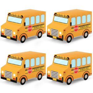 sinasasspel back to school party treat boxes school bus favor boxes for first day of school classroom decorations teacher appreciation gifts birthday party supplies, set of 12