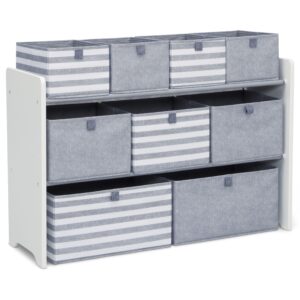 gap gapkids deluxe toy organizer - greenguard gold certified, grey/white