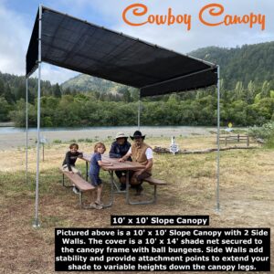 10' x 10' Slope, Lean-to Canopy Fittings Kit, DIY Metal Carport Frame Parts, 1" EMT