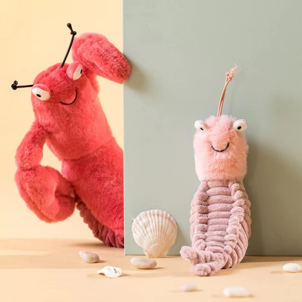 EPRHAY 22cm Lovely PIPI Shrimp Plush Toy, Lobster Plush, Marine Animal Stuffed Doll, Gift Decoration Cute Pillow Kawaii Pink