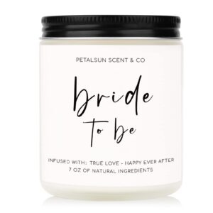 petalsun bride gifts, engagement gift, bride to be gifts, engagement gifts for her, couples, bridal shower gifts, handmade lavender natural soy wax candle (7oz)