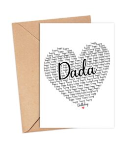 gavinsdesigns happy birthday dada card - cute happy birthday - birthday greeting card - sweet birthday card for dada - anniversary-thank you card - heart happy birthday mom - i love you dada card