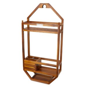 teakcraft the teak shower caddy striped modern contemporary