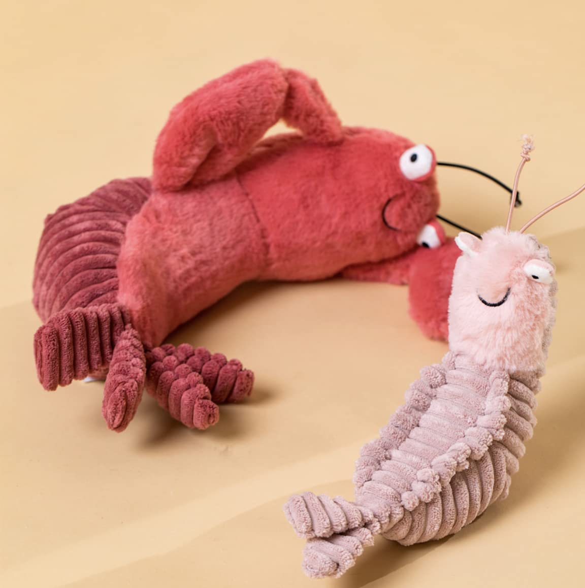 EPRHAY 22cm Lovely PIPI Shrimp Plush Toy, Lobster Plush, Marine Animal Stuffed Doll, Gift Decoration Cute Pillow Kawaii Pink