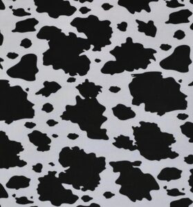 cow print novelty cotton fabric precut - one yard