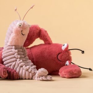 EPRHAY 22cm Lovely PIPI Shrimp Plush Toy, Lobster Plush, Marine Animal Stuffed Doll, Gift Decoration Cute Pillow Kawaii Pink