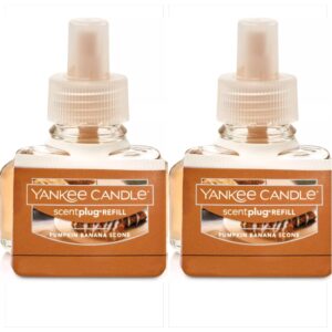 yankee candle pumpkin banana scone scent plug ins set of 2. each 0.625 fl oz pumpkin banana scone