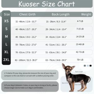 Kuoser Dog Surgery Suit Female Spay, Soft Dog Recovery Suit Male Neuter Anti Licking Dog Onesie E-Collar & Cone Alternative, Breathable Dog Surgical Suit for Surgery Recovery, Black Strips XL