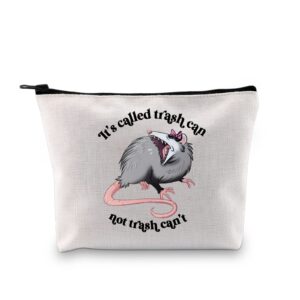 xyanfa it's called trash can not trash can't possum makeup bag opossum gifts for opossum lovers opossum zipper pouch (trash can)