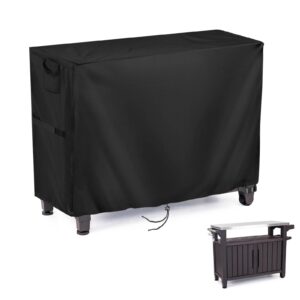 jungda prep table cover for 52 inch keter unity xl portable outdoor table and storage cabinet,outdoor bar table cover waterproof heavy duty patio grill table cover