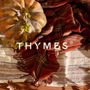 Thymes Pumpkin Laurel Votive Candle - Scented Candle for Home Fragrance - with Warm Vanilla, Spicy Cinnamon, Nutmeg, and Creamy Caramel - Single-Wick Candle (2 oz)