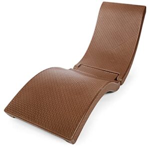 swimways terra sol sonoma 2-in-1 adult pool floats & patio lounge chair, durable beach chair & outdoor chaise lounge, chocolate