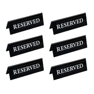 uuyyeo 6 pcs reserved table signs wedding seating signs table tent signs restaurant table cards party table placecards table setting cards