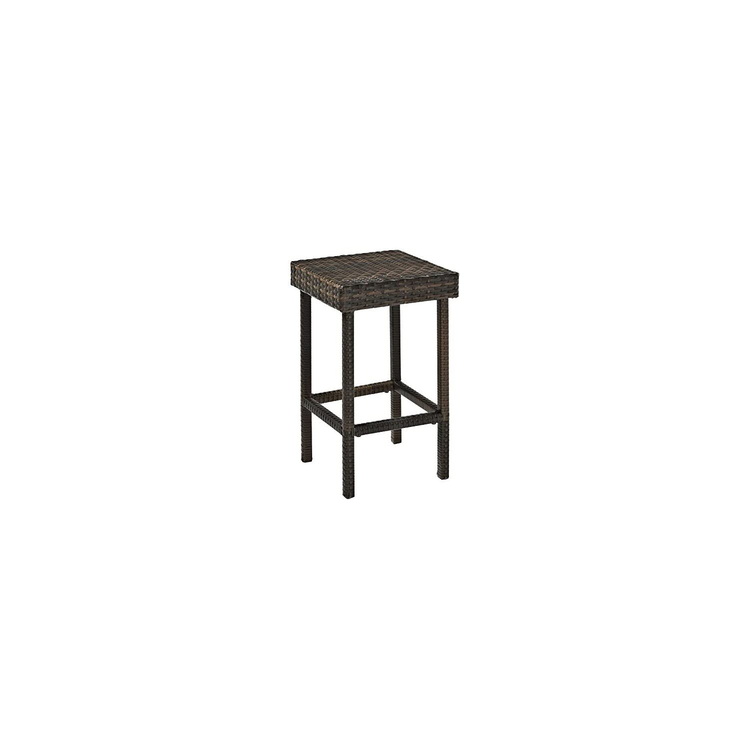 HomeStock Rustic Romance 2Pc Outdoor Wicker Counter Height Bar Stool Set Brown - 2 Stools - 15" D x 15" W x 25.13" H