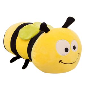 chelei2019 17.7" bee stuffed animal,soft yellow bumble bee hug pillow plush doll,gift for kids