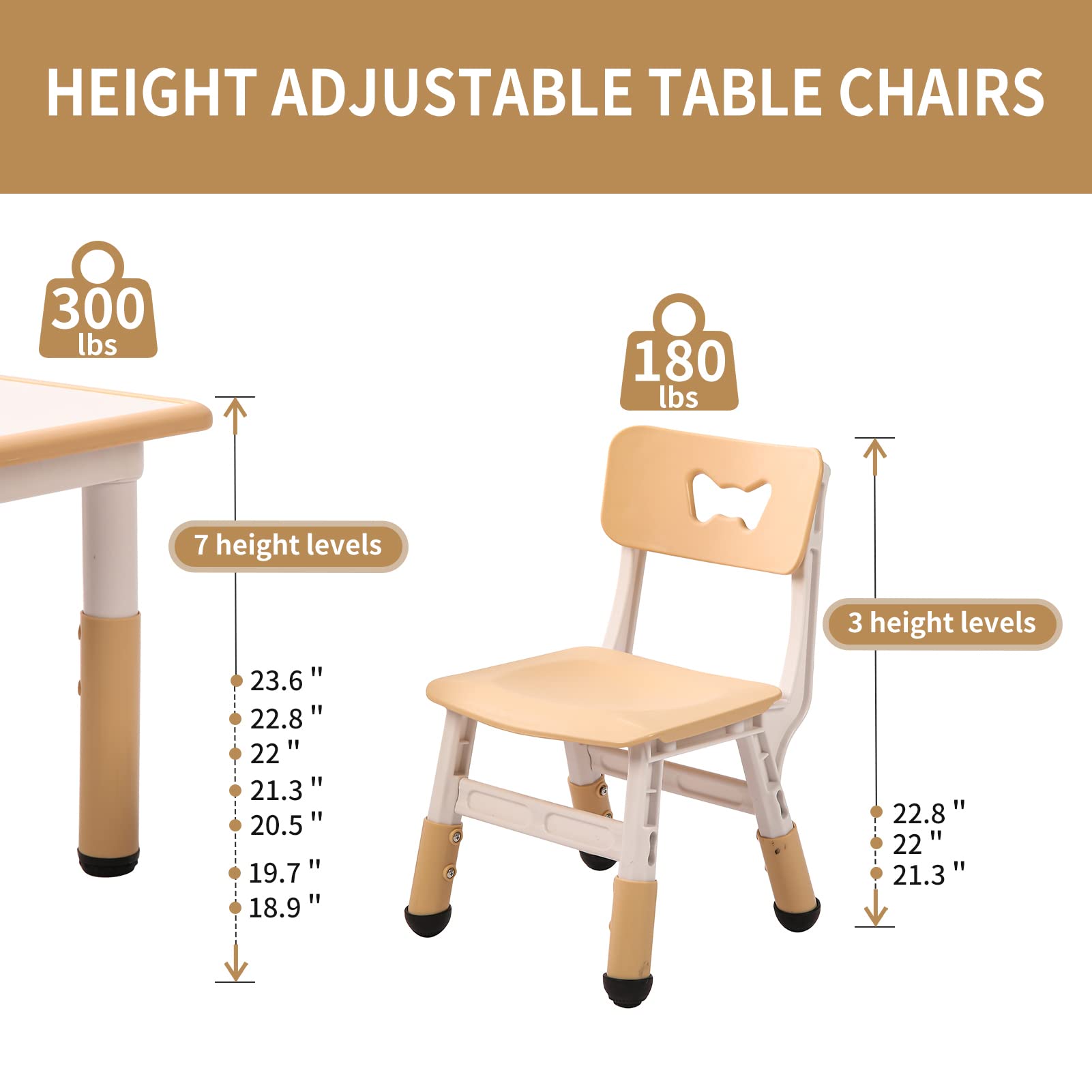 Kids table and chairs, Toddler table and chairs, Kids table (6 chairs), Kids table and chair set, Kids table and chair set 5-8 year old. Toddler table and chair set with 24 leg covers +12 color pens