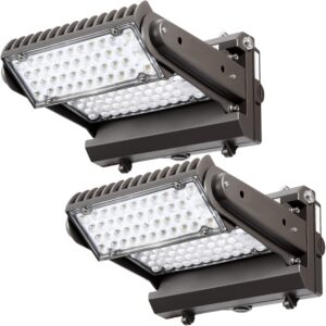 dusk to dawn100w rotatable led wall pack light, 5000k 13000lm 400-600w hps/hid equiv, etl adjustable head outdoor led wallpack lighting fixture for area light, parking garages,warehouse,entrance