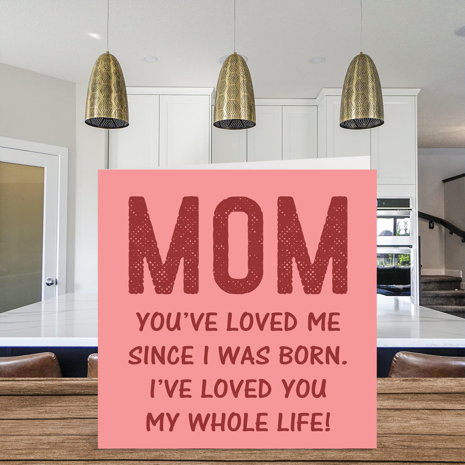 Funny Birthday Cards for Mom - Loved You Since I was Born - Happy Birthday Card from Son Daughter, Mother Birthday Gifts, 5.7 x 5.7 Inch Mother's Day Card Mom Greeting Cards Gift for Mommy Mamma