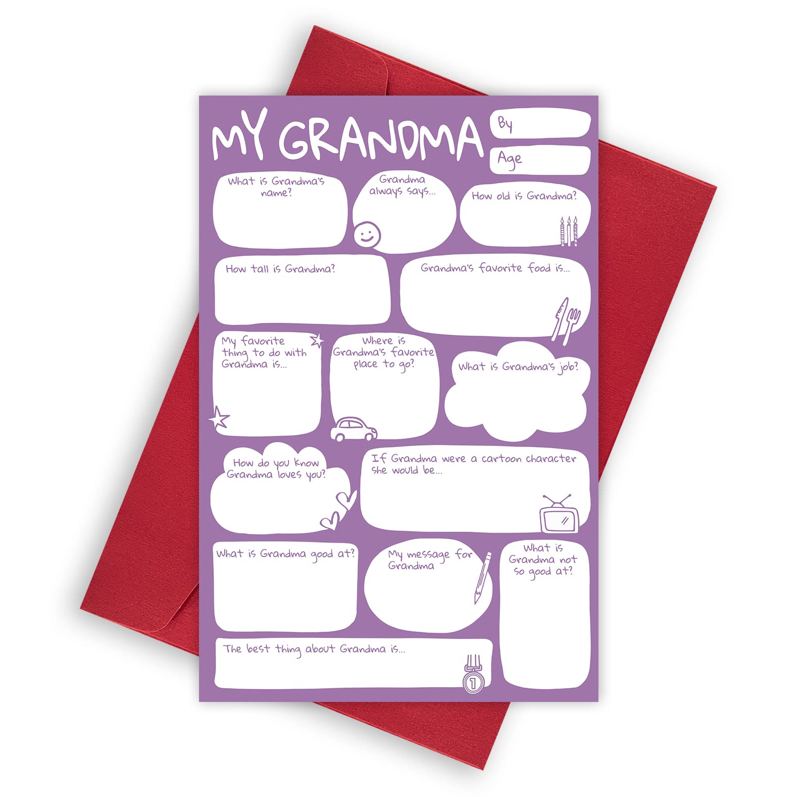 Ulbeelol Mother's Day Card for Grandma, Grandma Birthday Card, Keepsake Card for Grandma, Funny Grandma Card, Card for Granny, Card for Nana