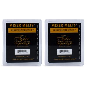 tyler fragranced 1.9 ounce tart mixer melts set of 2, high maintenance