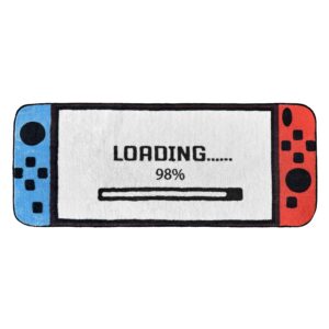 gaming video game machine area rugs game controller gamepad modern carpet non-slip gaming floor mat for bedroom playroom living room home decor rugs 47x20 inch