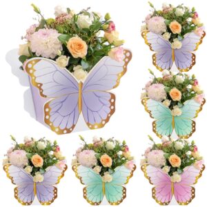 fuutreo 6 pcs butterfly centerpieces for baby shower birthday tea party favors décor, butterfly decorations for tables, butterfly themed party supplies wedding