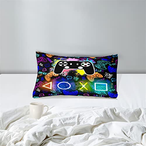 Gamer Bedding Gaming Comforter Sets for Boys Twin Bed Comforter Sets for Boys Kids Bedding Sets for Boys Gamer Bedding Sets for Boys 1 Comforter with 1 Pillowcase