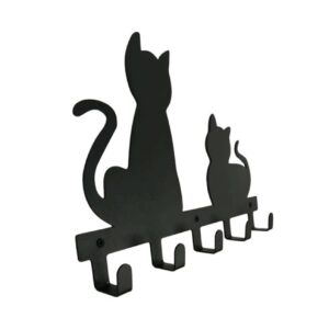 sewoart 1pc cat towel hook black coat hooks ceiling hooks heavy duty black clothes hangers wall shelf with hooks coat rack wall mount with shelf cat shaped hooks coat hat wall hanger key