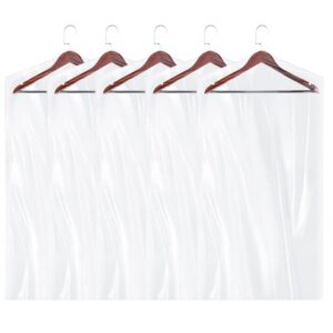 plasticplace clear garment bags plastic suit bag 1.0 mil 21" x 4" x 40" (50 count)