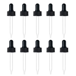 uuyyeo 12 pcs glass eye droppers for essential oil bottles essential oils pipette dropper tops straight tip liquid droppers fit 30ml bottles