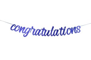 congratulations banner blue glitter congratulations graduation banner congratulations banner graduation 2024 congratulations graduation party decorations for college graduation party decorations