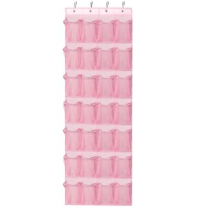 fircre over the door shoe organizers 28 mesh pink pockets hanging shoes organizer shoe rack for closet entryway bedroom bathroom pantry shoe holder for women high heeled shoes roducts