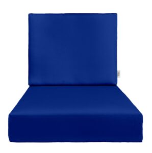 rsh decor: sunbrella deep seating foam cushion set | 23” x 26” seat | water and fade-resistant performance fabric | outdoor chair cushion set for patio furniture | canvas true blue