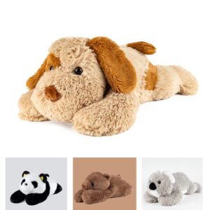 plushpets weighted stuffed animals - 24 inch 4 lbs - large weighted dog plush animal - cute sensory needs toy - comfort & relaxation - weighted throw pillow - gift for kids, adults, boys, girls (dog)