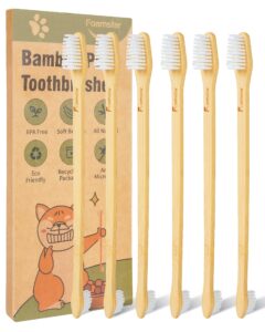 lingtoolator toothbrush - 6 pack bamboo toothbrush for dogs cats - soft bristles - gentle pet toothbrush for easy dog teeth brushing den