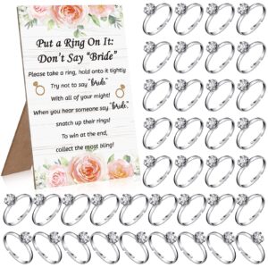 kathfly put a ring on it bridal shower games with 100 bridal shower rings wedding shower games engagement party games not say bride rules cards bridal shower decorations for guest bridal shower favors